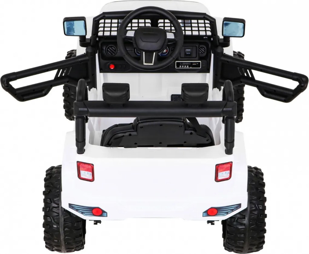 Ramiz Autíčko Jeep Dark Night na baterie pro děti bílé + pomalý start + EVA kola + LED audio