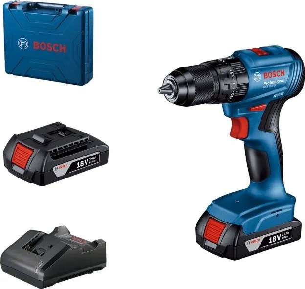 Bosch AKU kombinovaný šroubovák GSB 185-LI PROFESSIONAL 2x2.0Ah 06019K3100