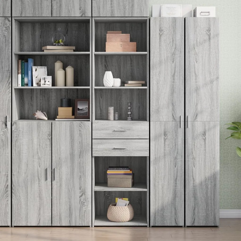 Skříň highboard šedá sonoma 50 x 42,5 x 185 cm kompozitní dřevo 3281460