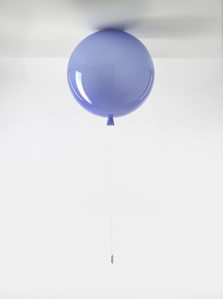 Brokis PC876 Memory, stropní svítící balonek z modrého skla, 1x15W, prům. 40cm