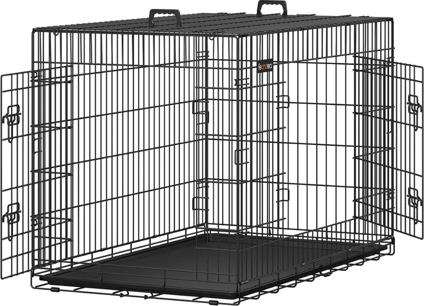Klec pro psa MAX, skládací, 122x76x81cm, černá Feandrea