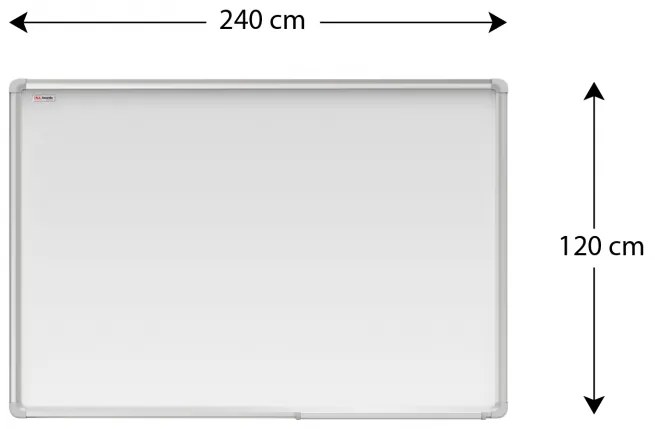 Magnetická tabule 240 x 120 cm ALLboards CERAMIC CER2412