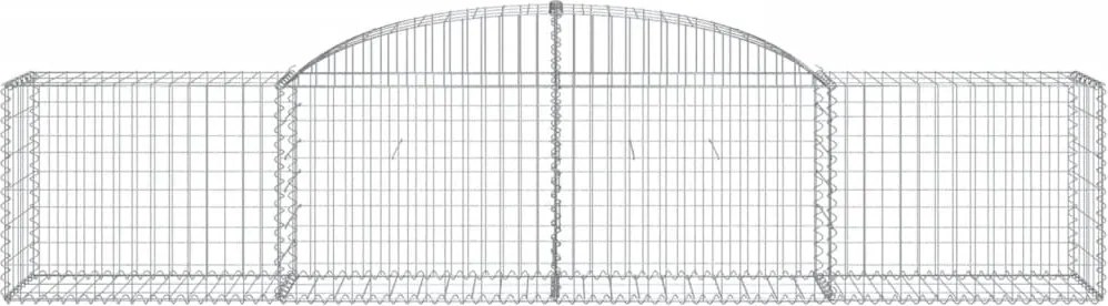Klenuté gabionové koše 15 ks 300x50x60/80 cm pozinkované železo 3146677