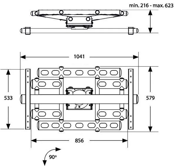 Vogels PFW 6855 Profi | Nosnost 227kg | Pro velké Obrazovky