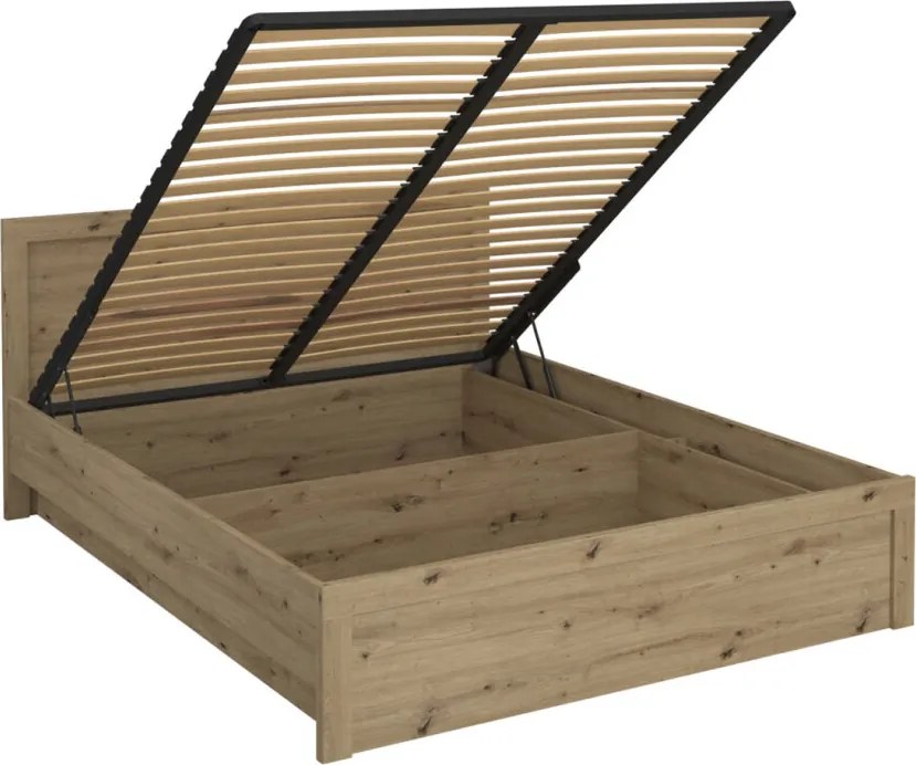 Postel 160x200 s úložným prostorem dub artisan Ayson