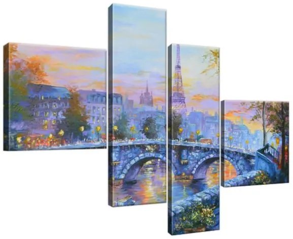 Tištěný obraz Na mostě v Paříži 100x70cm 3536A_4B