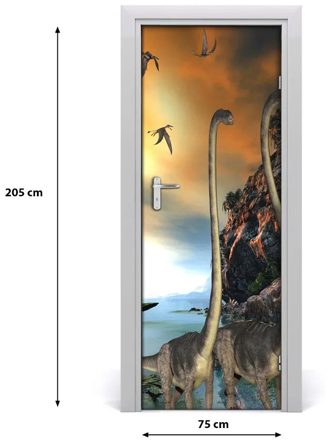 Samolepící fototapeta na dveře Dinozaury 75x205 cm