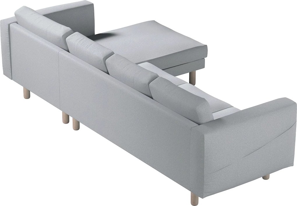 Potah na pohovku IKEA Norsborg 4-místná se šezlongem barva šedá látka pletený vzor