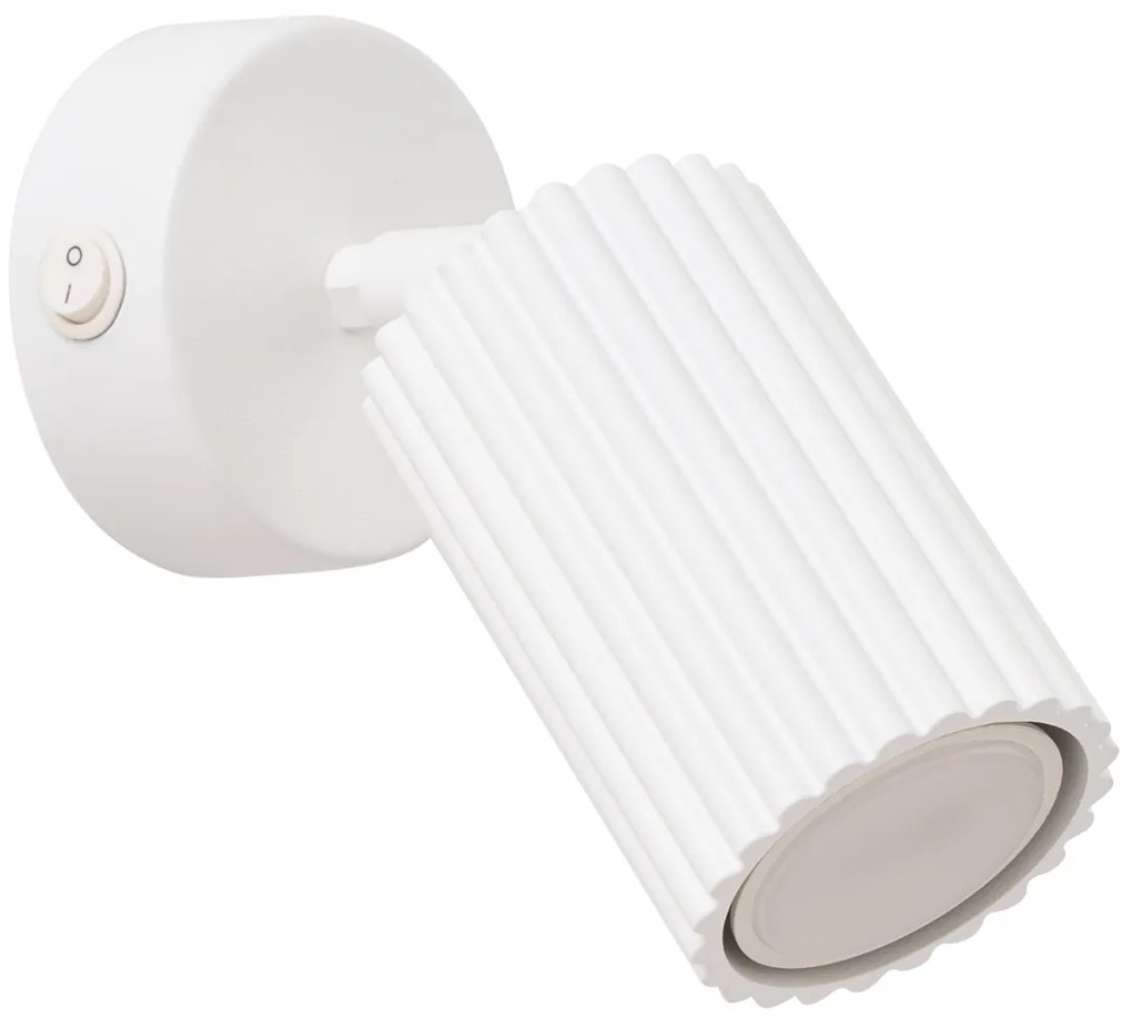 Sollux Lighting Nástěnné svítidlo KARBON bílé s vypínačem