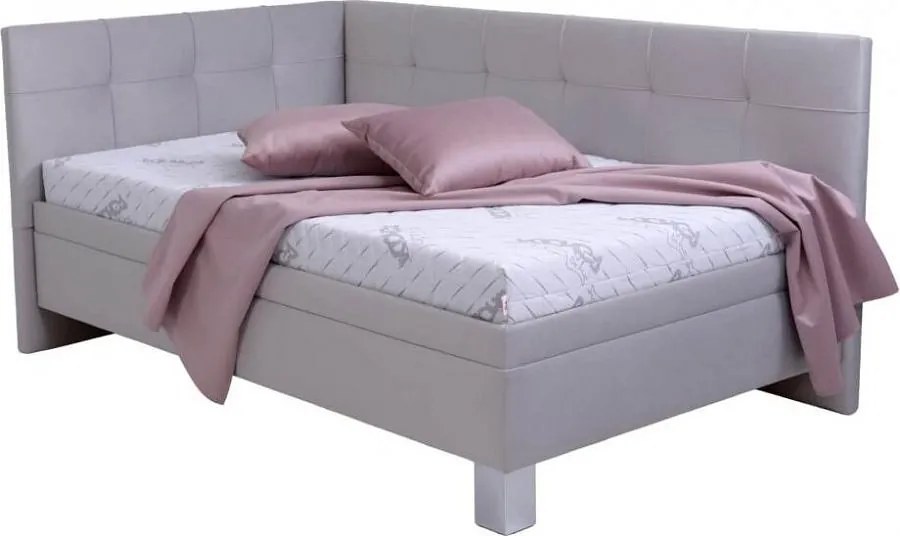Pohoda Čalouněná postel VERONA s úložným prostorem a volně loženou matrací | Látka: Voss 44,Šířka matrace: 120 cm
