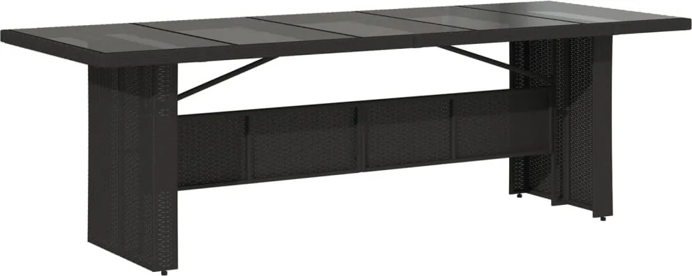 9dílný zahradní bistro set s poduškami černý polyratan 3277234