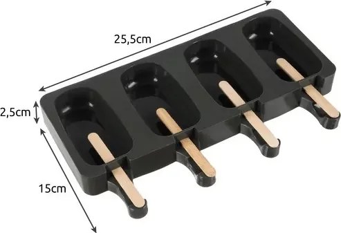 Silikonová forma na nanuky + 50 tyček