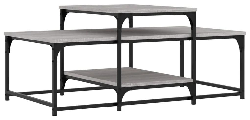 Konferenční stolek šedý sonoma 102x60x45 cm kompozitní dřevo