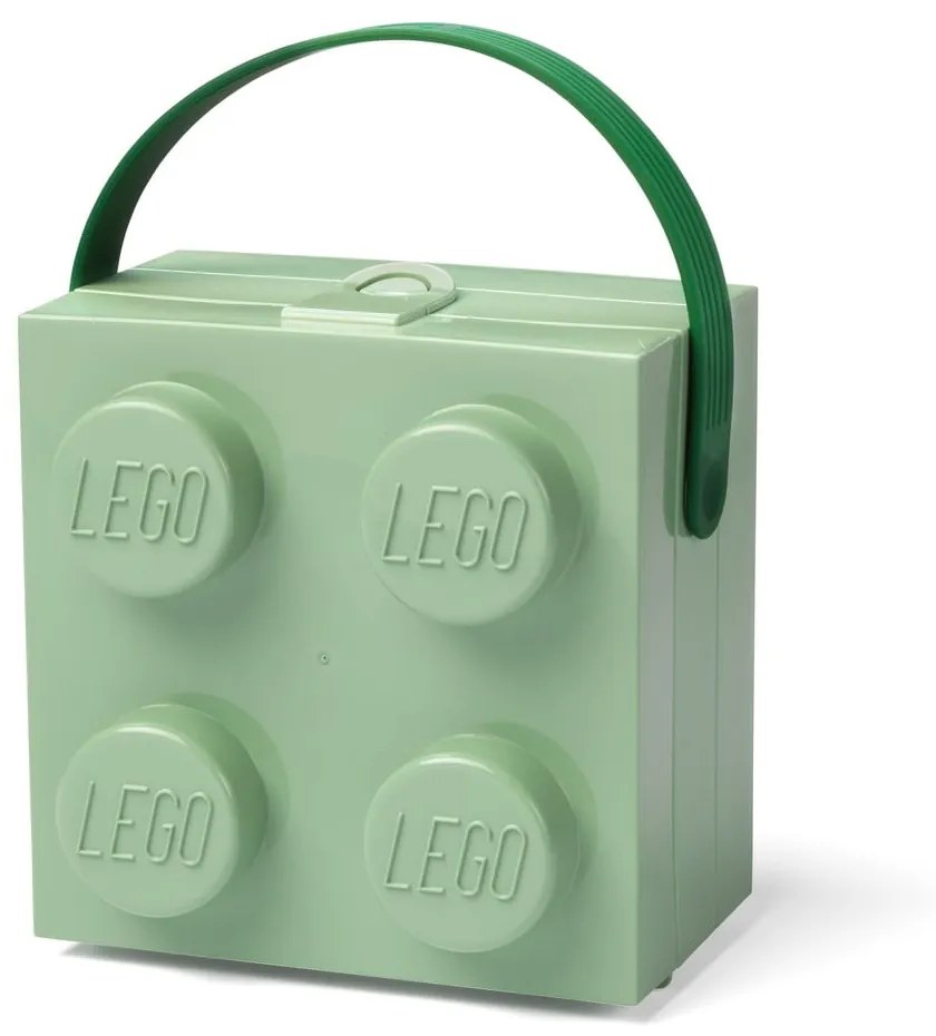 Světle zelený úložný box s rukojetí LEGO®