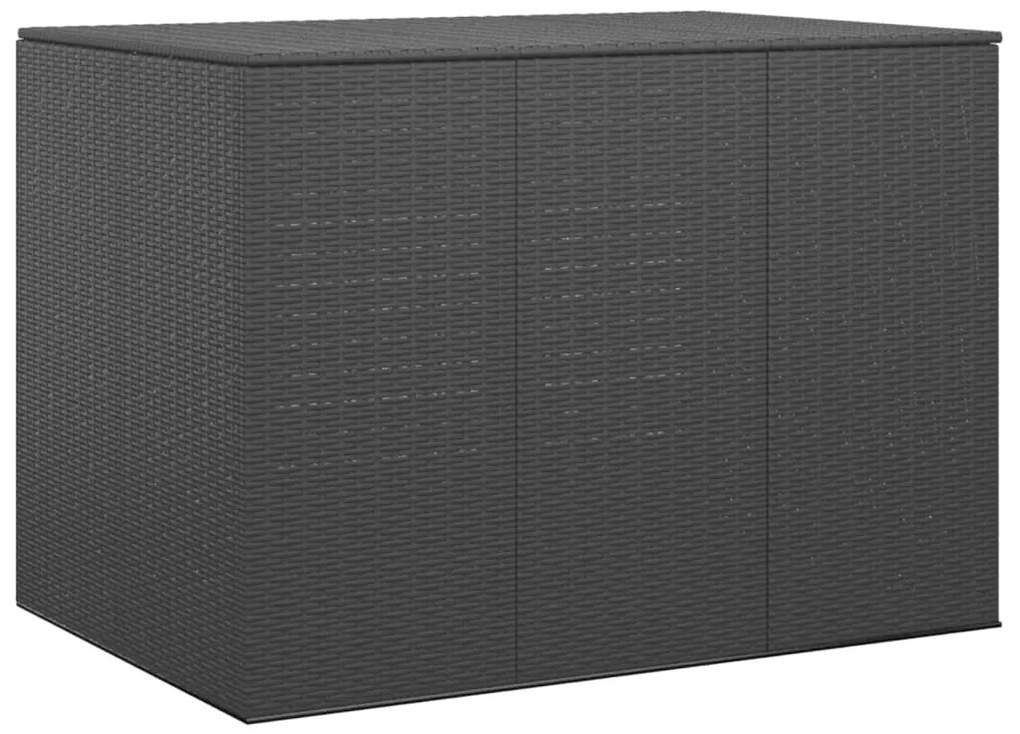 Zahradní úložný box PE ratan 145 x 100 x 103 cm černý 317229