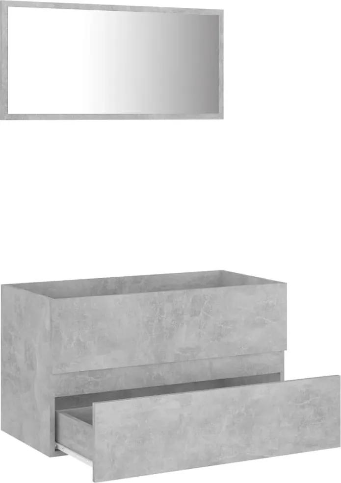 vidaXL 2dílný set koupelnového nábytku kompozitní dřevo [804885] Barva: Bílá