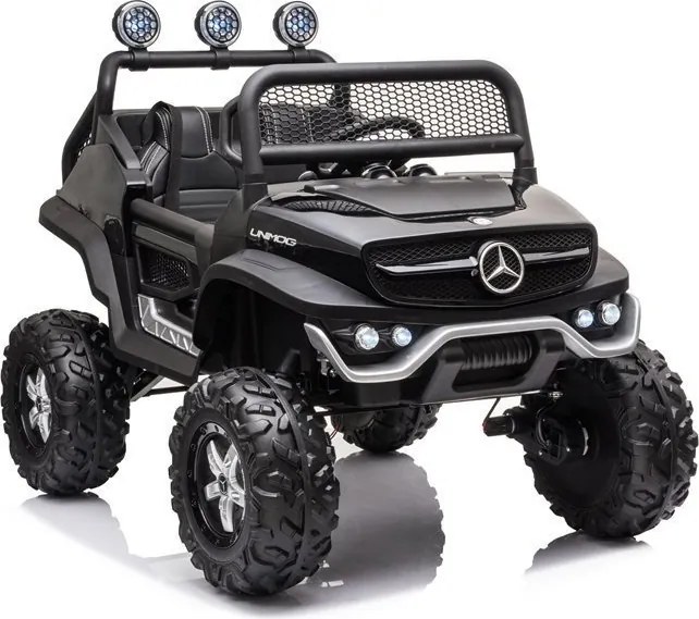 LEAN CARS Vozidlo na akumulátor Mercedes Unimog S, černé