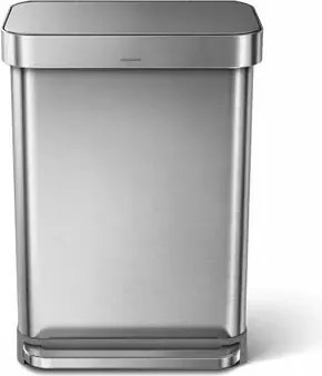 Simplehuman Pedálový odpadkový koš – 55 l / matná ocel / FPP / kapsa