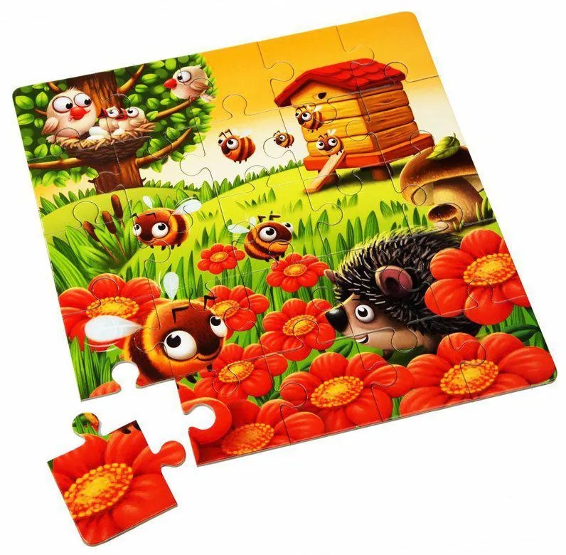 Puzzlika Puzzle 3 obrázky - Oblíbená zvířátka 3 v 1