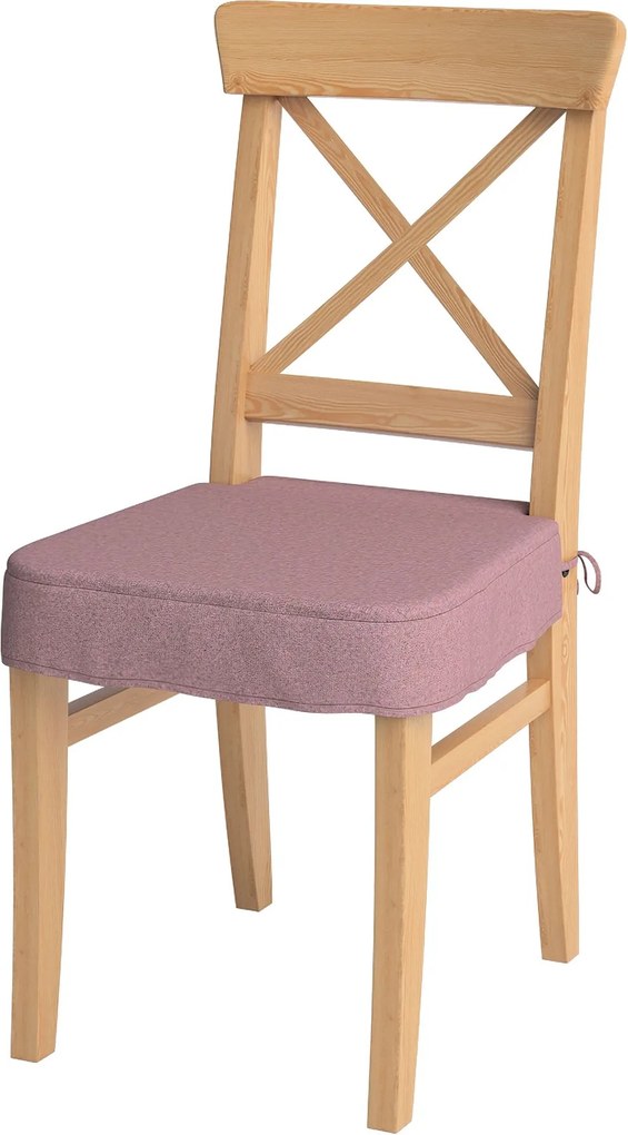Sedák na židli IKEA Ingolf barva růžová látka pletený vzor