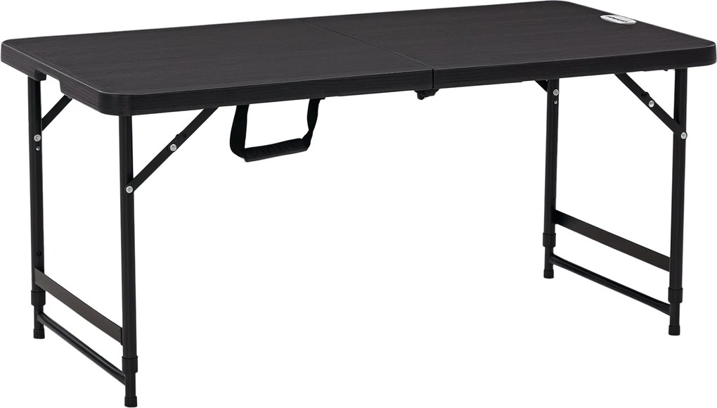Skládací venkovní stůl Outsunny Plastový 118 x 60 x 74 cm, Odolný proti povětrnostním vlivům, Protiskluzový Bufetový stůl, Stanový stůl, Stůl na balko