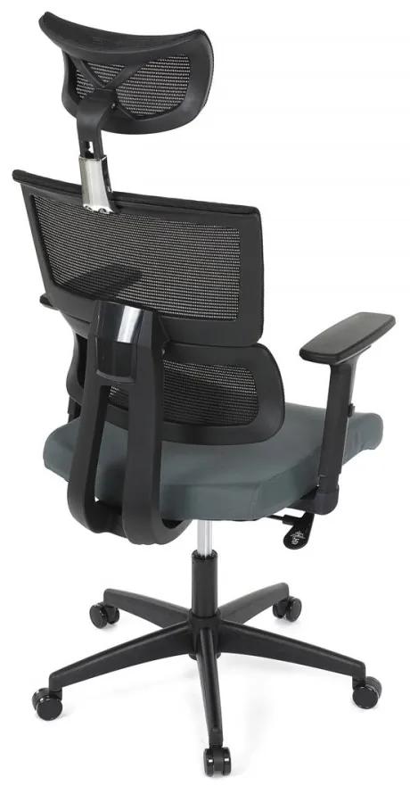 Kancelářská otočná židle VILD — látka, černá / šedá