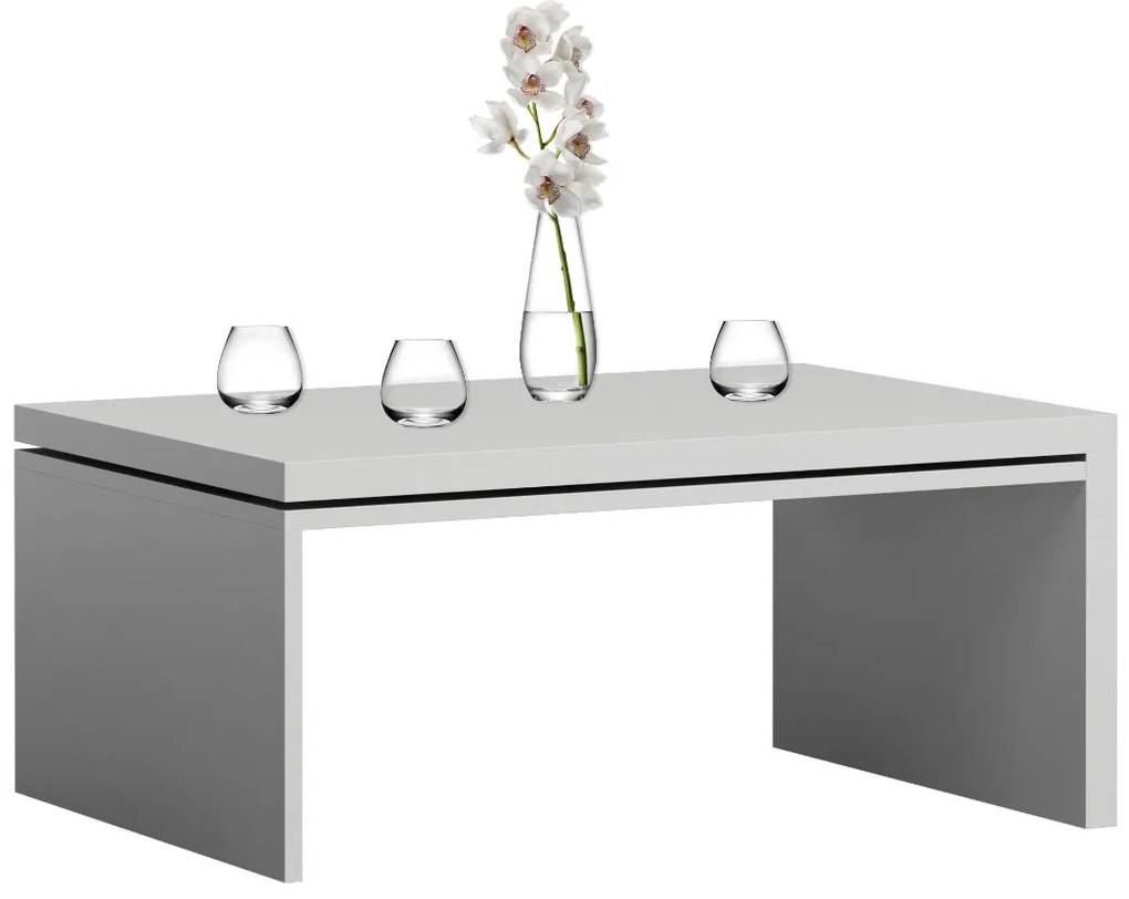 EmaHome Konferenční stolek LUX - lesklý bílý