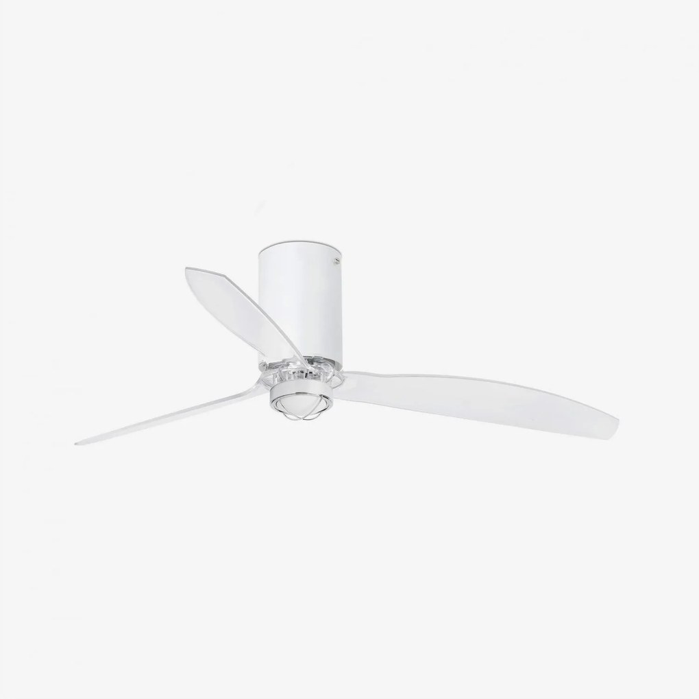 FARO 32039-9 MINI TUBE FAN M LED, bílá/transparentní, stropní LED ventilátor s DC motorem - FARO