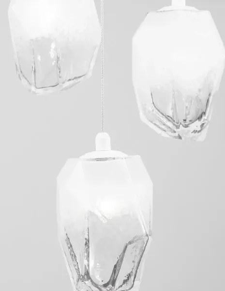 Retro lustr Ice 29 bílé