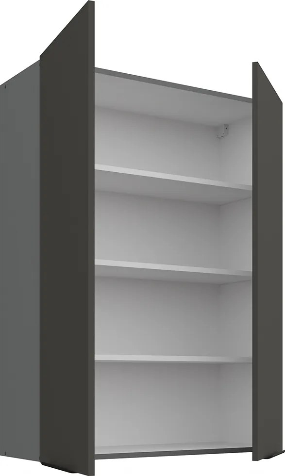 ARIA pi | horní skříňka 80 G-108 2F policová | 80 cm | EXTRA VYSOKÁ | ANTI FINGERPRINT povrch | antracit/šedá grafit