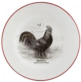 Keramický dezertní talíř COUNTRY SIDE ANIMAL ROOSTER - 2. jakost