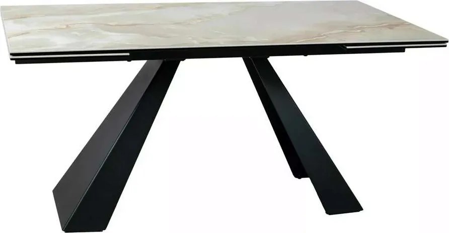 Jídelní stůl Salvadore II, 160 x 90 cm, béžová / černá