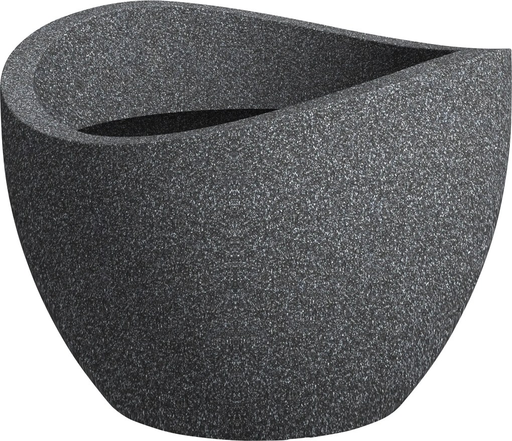 Scheurich Květináč Wave Globe (Black Granit, Ø 40 x 30 cm)