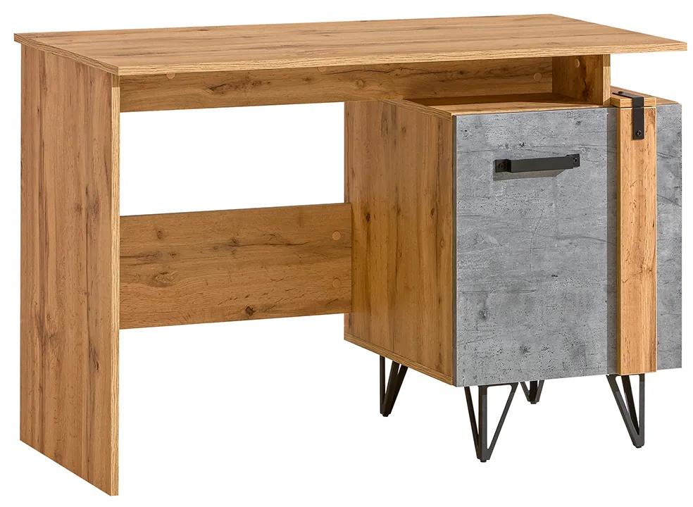 Psací stůl typ LO9 Lorinda (dub wotan + beton milenium). 1040768