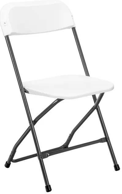 Rozkládací židle SIMPLO BLACK bílá
