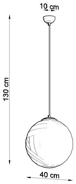 Sollux SL.0717 - Lustr na lanku TOYA 1xE27/60W/230V pr. 40 cm