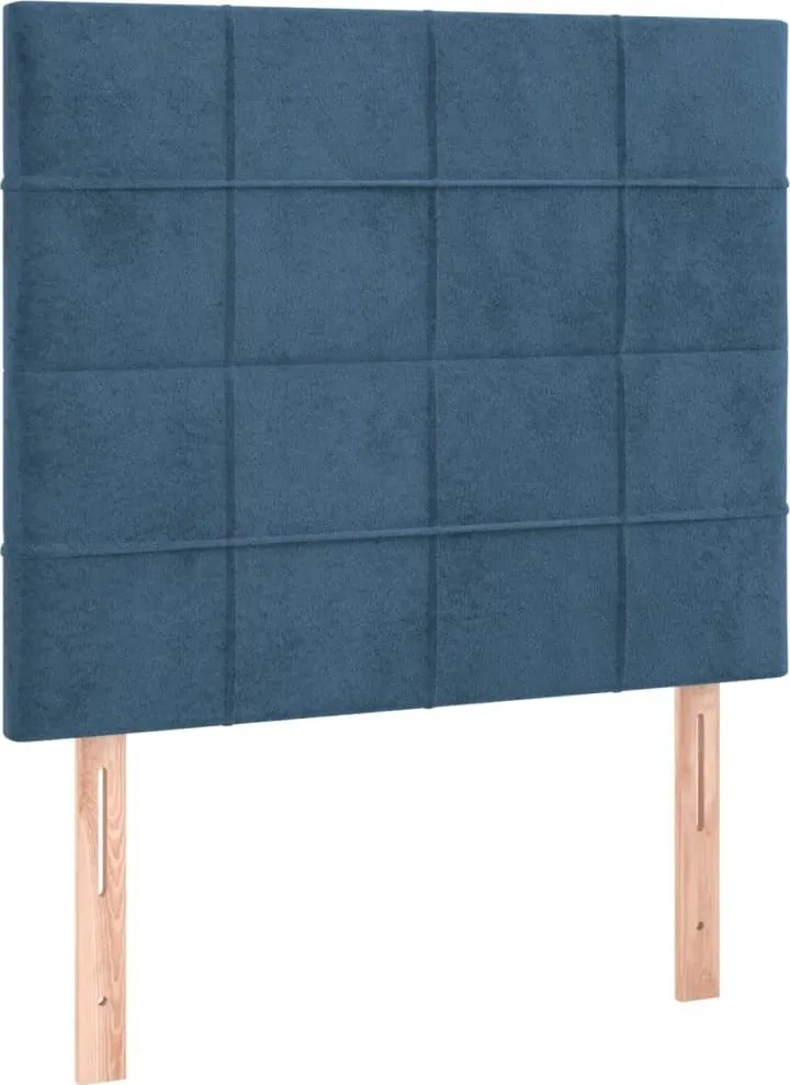 vidaXL Čelo postele s LED 80x5x118/128 cm samet [3122459] Barva: Růžová