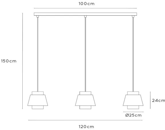 Lucide 21435/03/38 - Lustr na lanku TRIBUTE 3xE27/40W/230V krémová