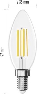 Emos lighting LED žárovka Filament svíčka / E14 / 5,9 W (60 W) / 806 lm / teplá bílá 1525731250