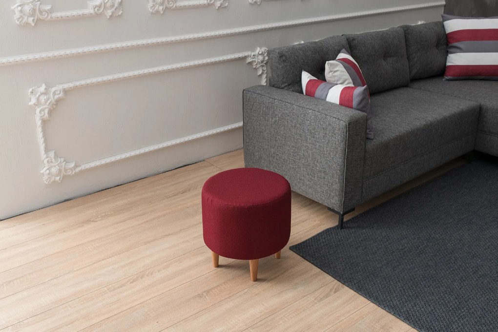 Atelier del Sofa Taburet Liza - Claret Red, Červená