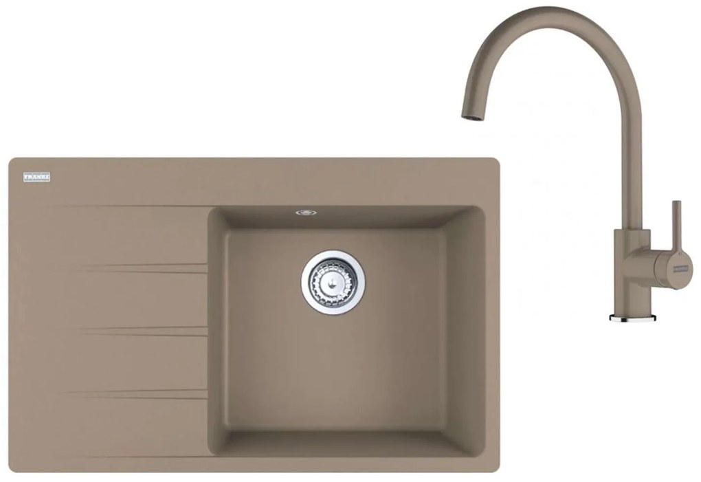 Franke - Kuchyňský set G271KA, fragranitový dřez CNG 611-78 TL/7 a baterie FC 6018.424, kašmír 114.0700.773