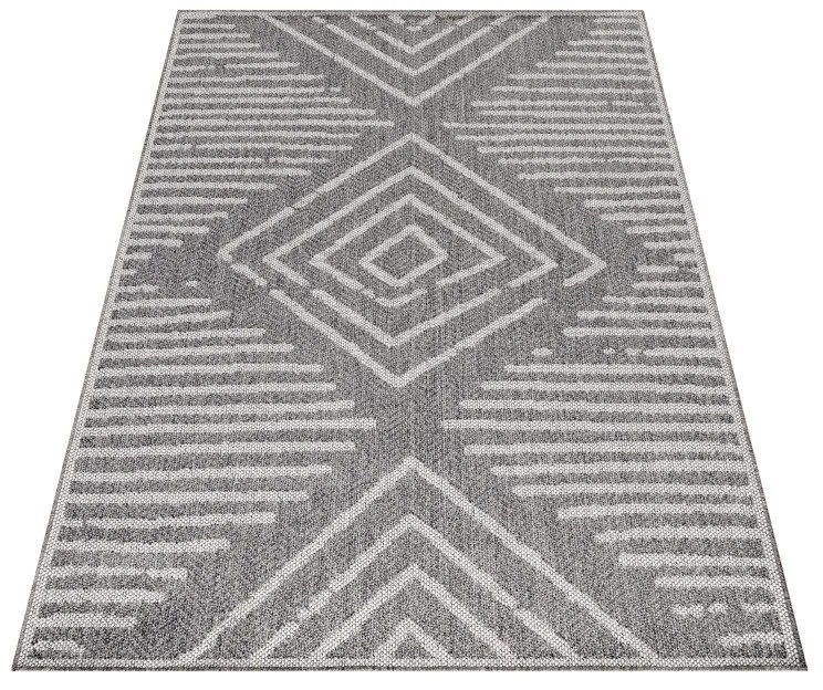 Ayyildiz, Kusový koberec Aruba 4902 grey – na ven i na doma, 80x250, šedá, chodba / předsíň