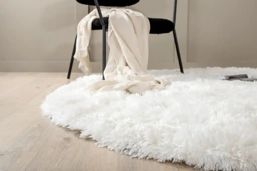 Kulatý koberec Grace, bílý, ⌀200 | BIANO