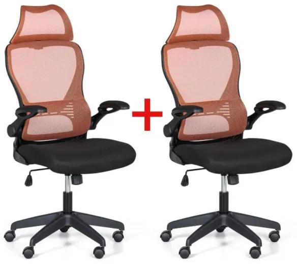 Kancelářská židle LUCAS 1+1 ZDARMA, oranžová