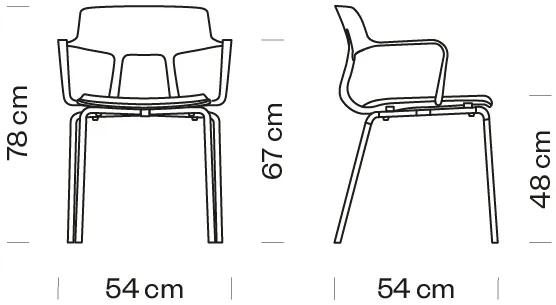 Et al - Židle SNAP 1101N s područkami