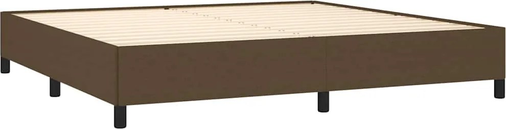 Box spring postel s matrací tmavě hnědá 200x200 cm textil 3128072