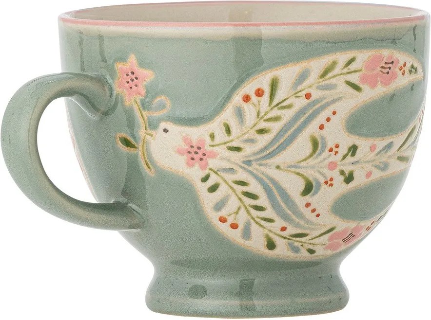 Zelené keramické hrnky v sadě 4 ks 400 ml Rosalynde – Bloomingville