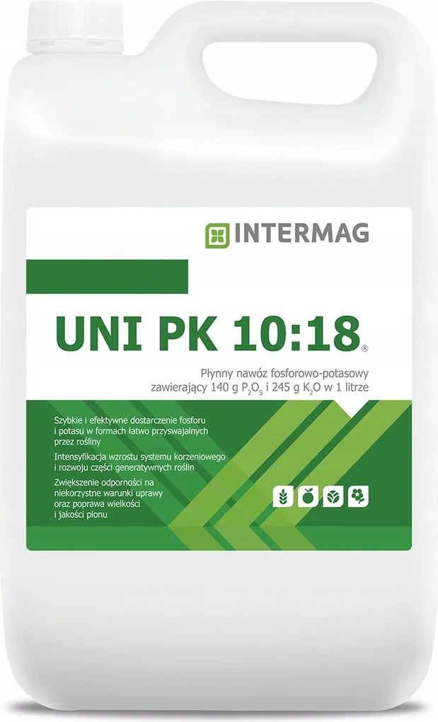 Hnojivo Uni Pk 10:18 vícesložkové Intermag 5L Unipk 1018 fosfor draselný Max