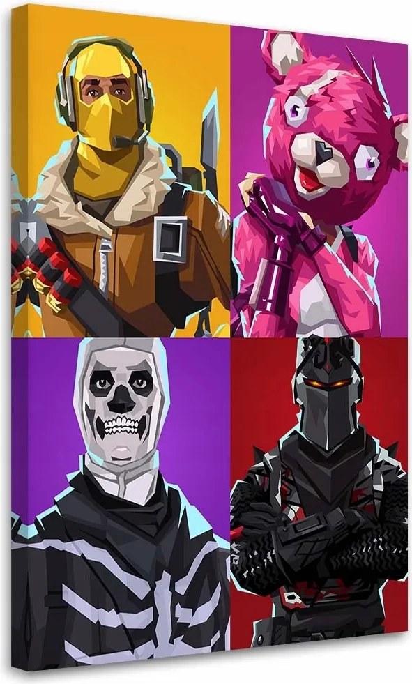 Obraz na plátně The squad fortnite 40x60