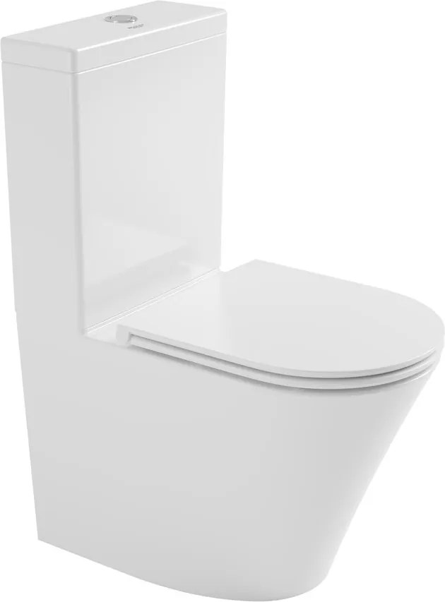 Bruckner Bruckner, FEIN mísa pro kombi WC, Rimless, 61x36cm, spodní/zadní odpad, bílá, 201.424.4